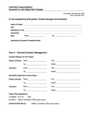 Document 7c: Site Safety Plan Template Doc Template | Pdffiller