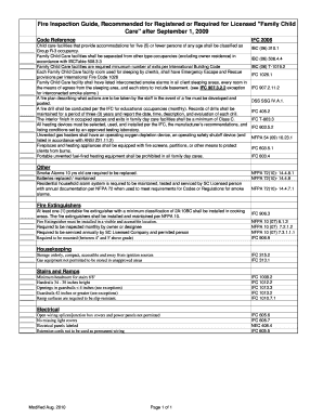 Fillable Online Fire Inspection Guide, Recommended for Registered or ...