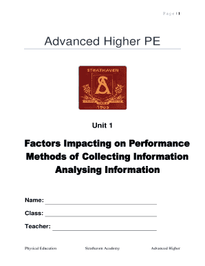Fillable Online Advanced Higher PE Fax Email Print - pdfFiller