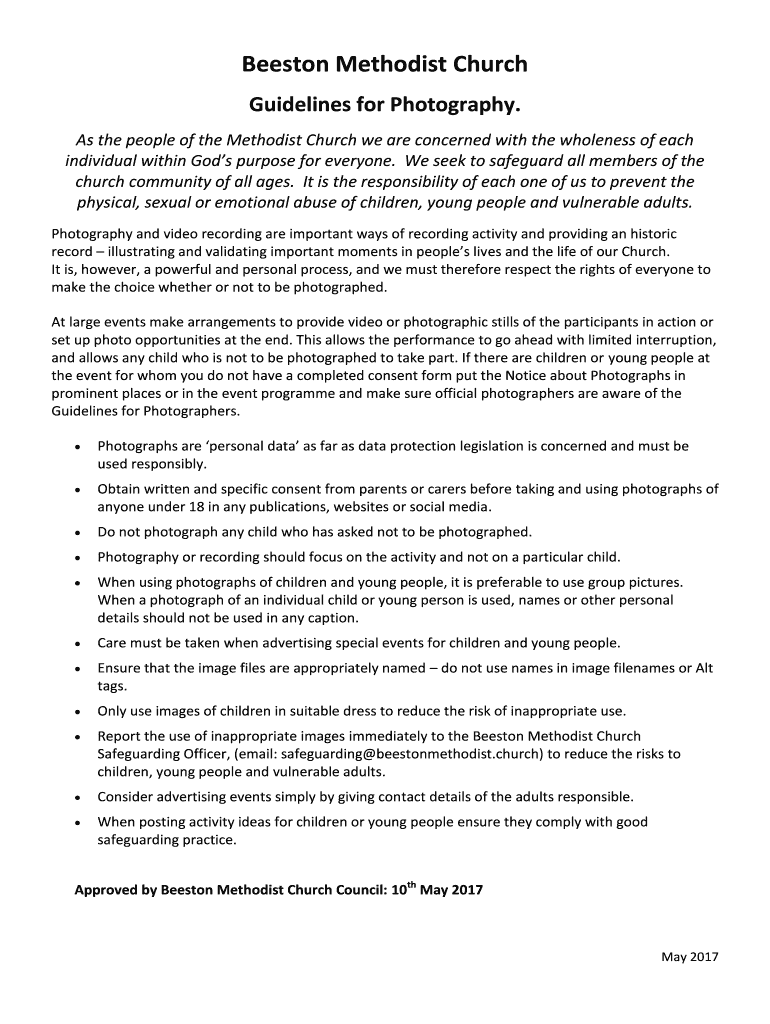 Fillable Online Beeston Methodist Church Fax Email Print - pdfFiller