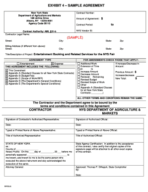 Fillable Online EXHIBIT 4 SAMPLE AGREEMENT Fax Email Print - pdfFiller