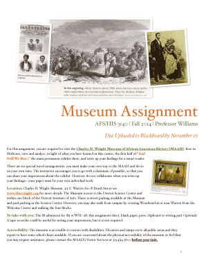 Fillable Online Museum Assignment Fax Email Print - pdfFiller