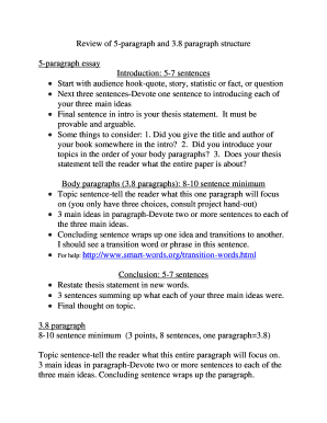 Fillable Online Review of 5-paragraph and 3 Fax Email Print - pdfFiller