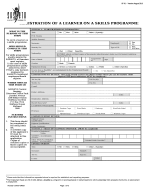sector skills plan - Sasseta Doc Template | pdfFiller