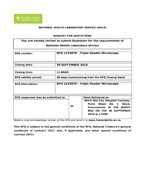 RFQ 1222879 Triple Header Microscope Doc Template | pdfFiller