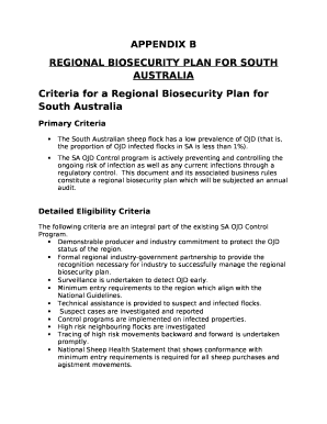 Criteria for a Regional Biosecurity Plan for South Australia Doc ...