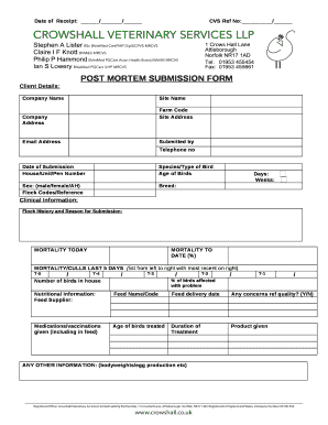 POST MORTEM SUBMISSION Doc Template | pdfFiller