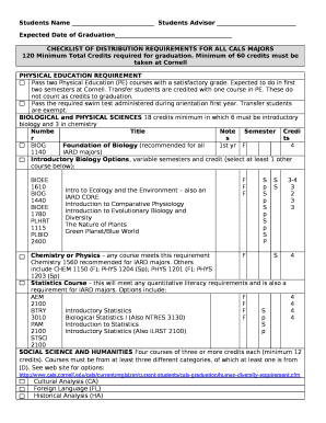 cals distribution requirements Doc Template | pdfFiller