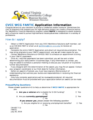 CVCC WCG FANTIC Application Ination Doc Template | pdfFiller