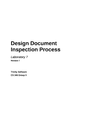 Design Document Inspection Process Doc Template | pdfFiller