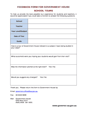 government feedback Doc Template | pdfFiller