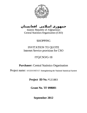 Central Statistics Organization (CSO) Doc Template | pdfFiller