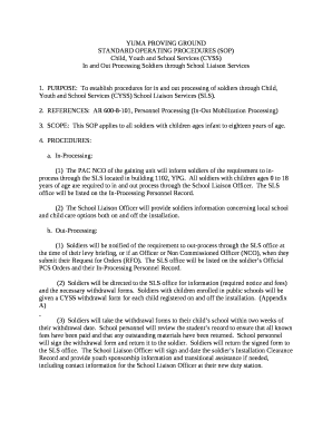 In and Out Processing Soldiers through School Liaison Services Doc ...