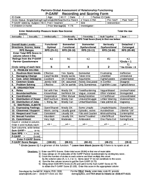 Partners-Global Assessment of Relationship Functioning Doc Template ...