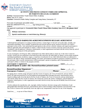 ACTIVITY AND PHOTO CONSENT AND APPROVAL Doc Template | pdfFiller