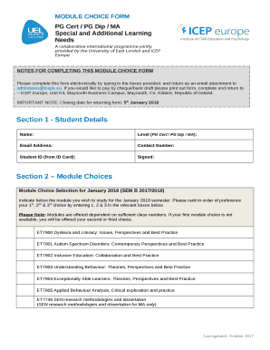 Level (PG Cert / PG Dip / MA): Doc Template | pdfFiller