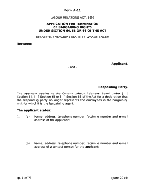 APPLICATION FOR TERMINATION Doc Template | pdfFiller
