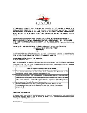 Ination Statements Lesedi Municipality Planning ... Doc Template ...