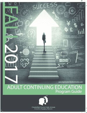 Fillable Online Welcome to the Adult Continuing Education Fax Email ...