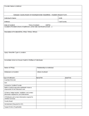 Geauga County Board of Developmental Disabilities - Incident Report Doc ...