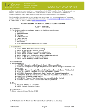 Fillable Online GUIDE 3-PART SPECIFICATION Fax Email Print - pdfFiller