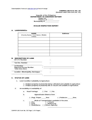 OCULAR INSPECTION REPORT Doc Template | pdfFiller