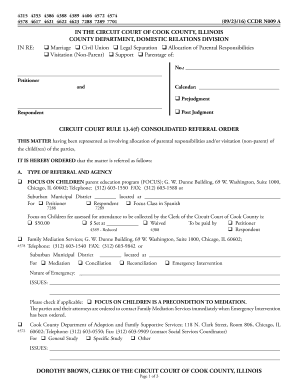 Fillable Online CCDR N009 - Cook County Clerk of the Circuit Court Fax ...