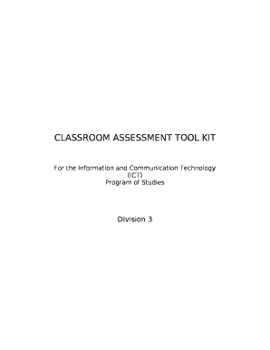 CLASSROOM ASSESSMENT TOOL KIT Doc Template | pdfFiller
