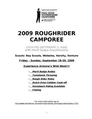 with Merit Badge Requirements Doc Template | pdfFiller