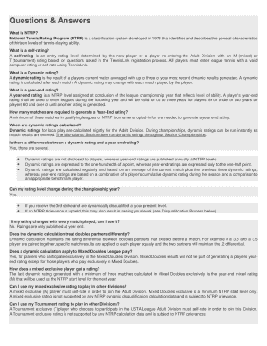 Fillable Online What is NTRP Fax Email Print - pdfFiller