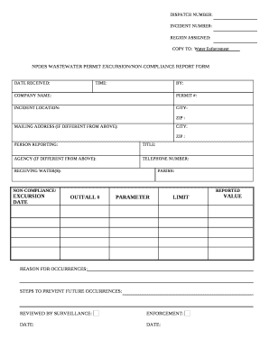 DISPATCH NUMBER: - deq louisiana Doc Template | pdfFiller