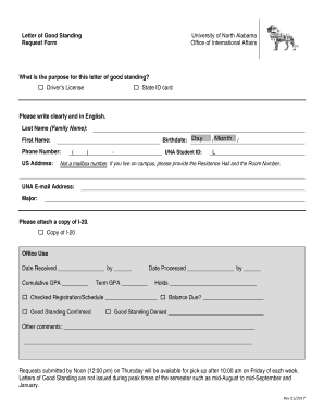 Fillable Online What is the purpose for this letter of good standing ...