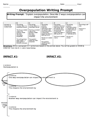 Overpopulation Writing Prompt Doc Template | pdfFiller