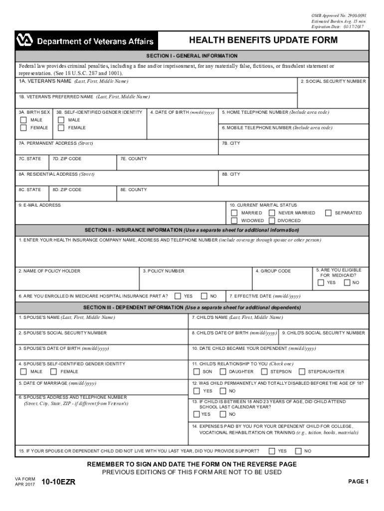 VA 10 10EZR 2017 Fill And Sign Printable Template Online US Legal Forms VA 10 10EZR 2017 Fill And Sign Printable Template Online US Legal Forms