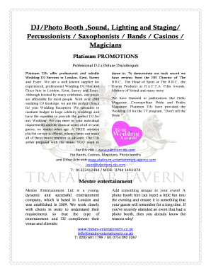 Fillable Online DJ/Photo Booth ,Sound, Lighting and Staging/ Fax Email ...