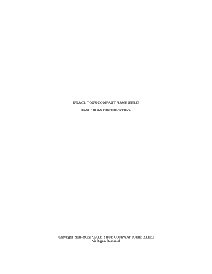 BASIC PLAN DoCUMENT #VS Doc Template | pdfFiller