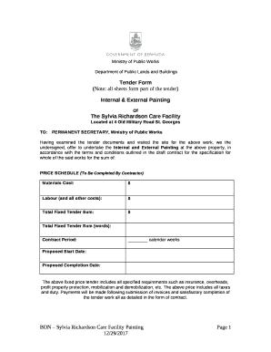 (Note: all sheets part of the tender) Doc Template | pdfFiller