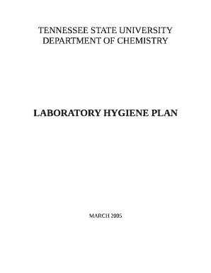 LABORATORY HYGIENE PLAN Doc Template | pdfFiller