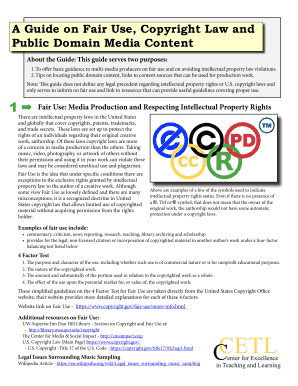 Fillable Online A Guide on Fair Use, Copyright Law and Fax Email Print ...