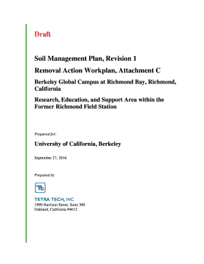 Fillable Online Soil Management Plan, Revision 1 Fax Email Print ...
