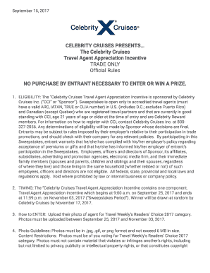 Fillable Online The Celebrity Cruises Fax Email Print - pdfFiller