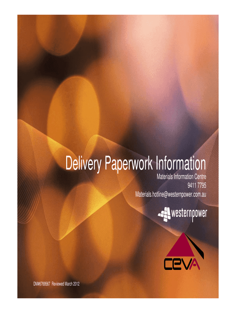 Fillable Online Delivery Paperwork Information Fax Email Print - pdfFiller