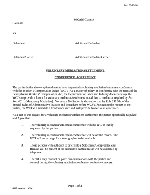 WCAIS Claim # Doc Template | pdfFiller