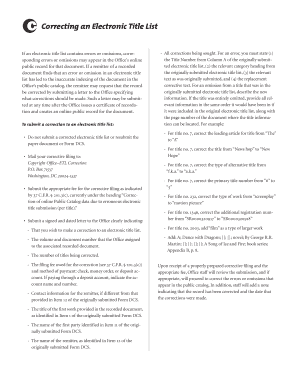 Fillable Online 6 Correcting an Electronic Title List Fax Email Print ...