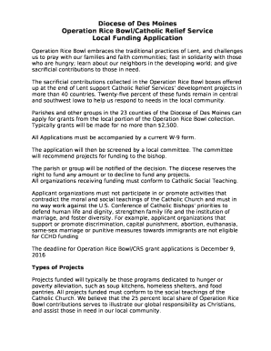 Operation Rice Bowl embraces the traditional practices of Lent, and ...