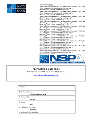 nspa vacancies Doc Template | pdfFiller