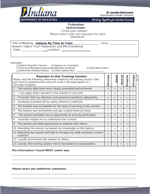 Evaluation Instructions: Doc Template | pdfFiller