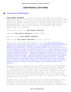Fillable Online Register Free To Download Files File Name : Features ...
