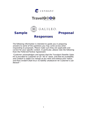 Sample Proposal Responses Doc Template | pdfFiller