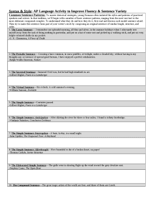 Syntax & Style: AP Language Activity to Improve Fluency & Sentence ...